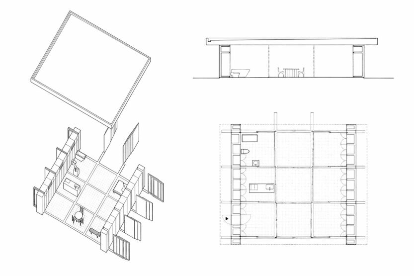 Nine Square Grid House - Shigeru Ban
