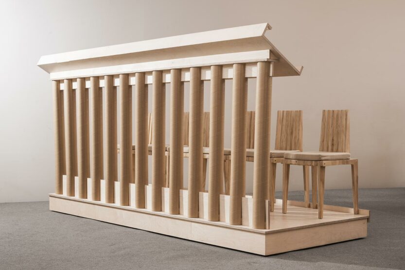 Cardboard Cathedral Furniture - Shigeru Ban