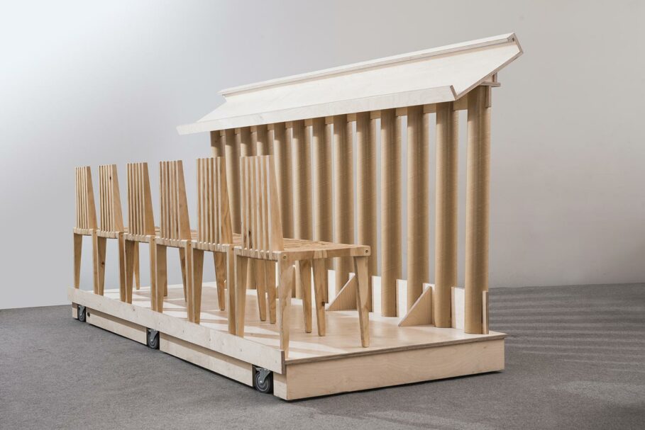 Cardboard Cathedral Furniture - Shigeru Ban