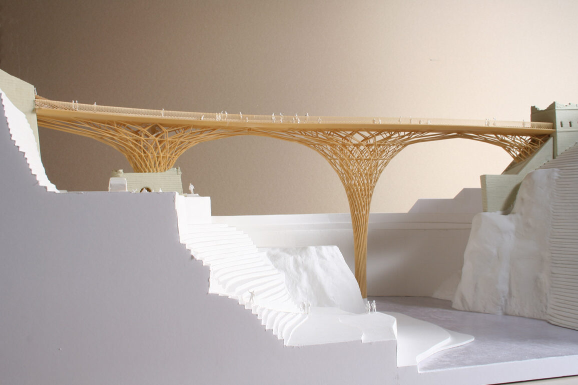 Bamboo bridge at the great wall - Shigeru Ban