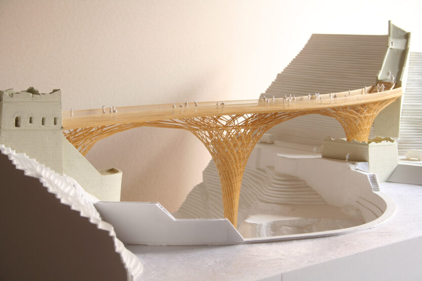 Bamboo bridge at the great wall - Shigeru Ban