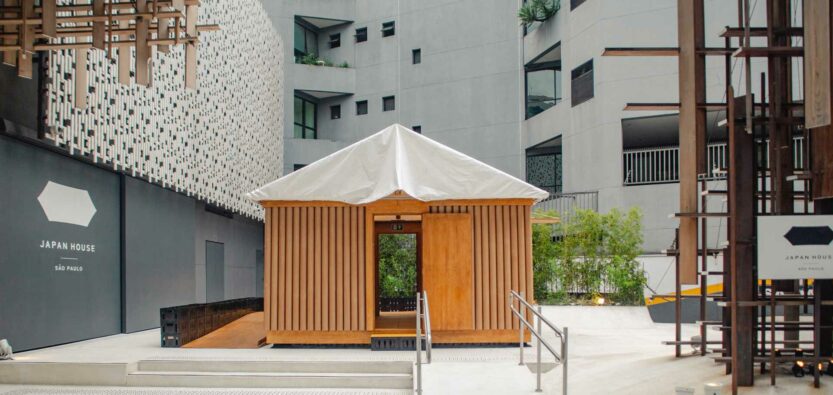 Paper Log House at Japan House Sao Paulo - Shigeru Ban